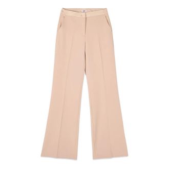 Oltre Weite Hosen mit Satinbesatz - - Trousers - Damen - Rosa - 2XL