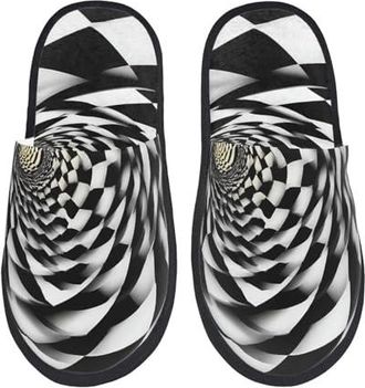 Generic Illusion De Vortex 3D Unisexe Slippers Respirantes Chaussons Confortable Pantoufles Pour Automne Maison Hiver L