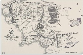 Generic Mittelerde Karte Herr der Ringe Poster (16) Kunstwerke Bild Druck Poster Wandkunst Malerei Leinwand Dekor Home Poster 30 x 45 cm