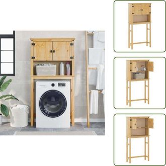 vidaXL The Living Store - Armoire pour machine &agrave; laver salle de bain Corona pin massif - Meuble De Salle De Bain - Armoire Pour Machine &agrave; Laver - Rangement