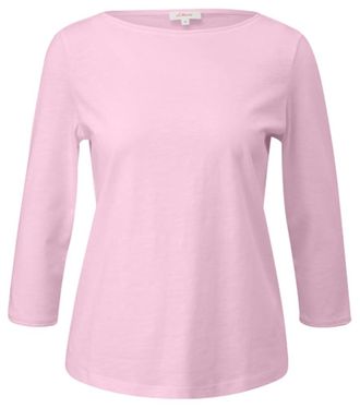 s.Oliver Shirt mit Flammgarnstruktur und 3/4-&Auml;rmeln