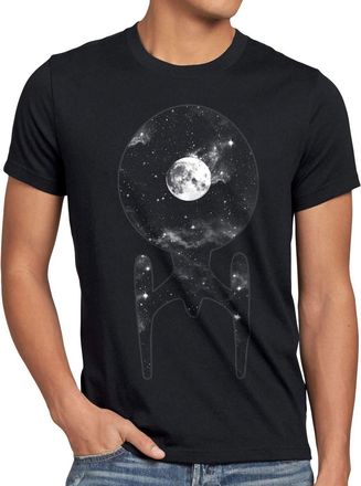 style3 Trek Raumschiff T-Shirt Herren Trekkie Star, Gr&ouml;&szlig;e:XXL, Farbe:Schwarz