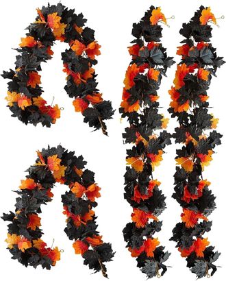 Generic Herbst Maple Garland - 170 cm Herbstblätter Rustikale Thanksgiving Dekoration | Bauernhaus Mantel Kamin Treppe Tür Innen im Freien Urlaub Party Ernte 