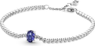 Pandora Pandora Armband Timeless funkelnder Stein silber, blauer Kristall, Zirkonia 590039C01 16 cm