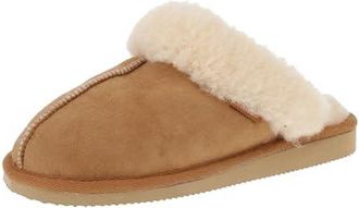 Shepherd of Sweden - Pantoufles peau de mouton Jessica - Mules - Femme - Peau de mouton 100% naturelle - &Agrave; enfiler - Confort - Douces et chaudes - Ch&acirc;taigne - 