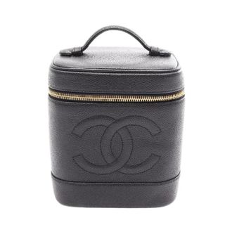 Chanel Sac &agrave; main matelass&eacute; Coco Mark en cuir grain&eacute; Pre-owned - Femme - Pre-owned - Noir - Taille: ONE Size