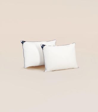 Tediber Lot de 2 oreillers universels 50x70 cm - Respirant et moelleux - Fait en France - Microfibres recycl&eacute;es - Tediber