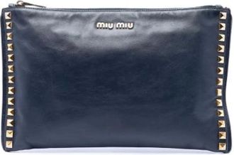 Miu Miu Sac pochette Pre-owned - Femme - Pre-owned - Bleu - Taille: ONE Size