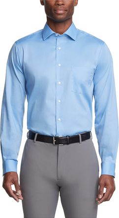 Van Heusen Herren Dress Shirt Regular Fit Flex Collar Stretch Solid Smokinghemd, Blue Frost, 43 cm Hals 81 cm-84 cm Ärmel