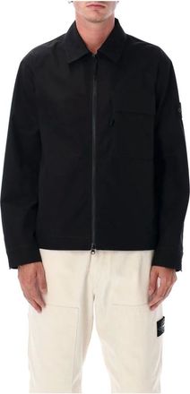 Stone Island Homme, Vestes, Noir, Taille: XL Ghost Project Overshirt