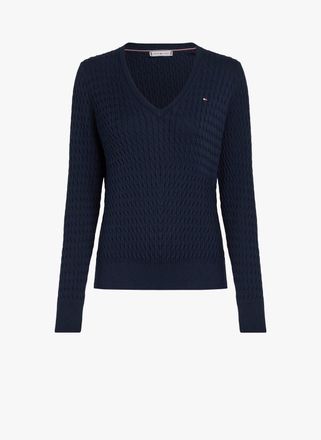 Tommy Hilfiger Pull col V en coton