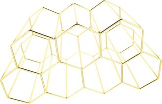 Garneck Weinhalter Aus Eisen Wabenmuster 7-Loch Weinregal Für Haushalt Bar Esszimmer Stabil Langlebig