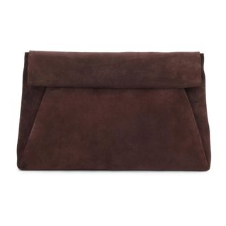 Kazar Briefentasche aus Wildleder mit Henkel - - Bags - Damen - Braun - ONE SIZE