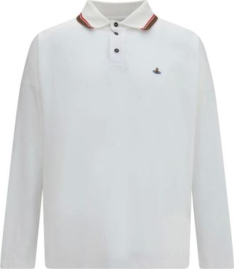 Vivienne Westwood Polo Manches Longues Oversize - Homme - Tops - Blanc - Taille: M