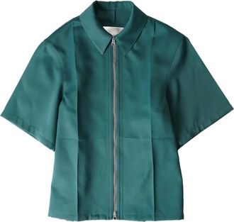 Jil Sander chemise en coton à manches courtes - Vert