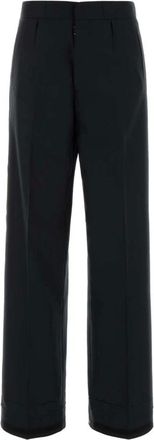Maison Margiela Femme, Pantalons, Noir, Taille: 32 FR Pantalon de Tailleur en Laine