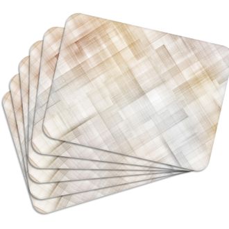 MG Design Set aus 6 Kork-Platzsets - Abstract Design 3 - 30 x 40 cm - hitzebest&auml;ndig & abwischbar, mit Korkr&uuml;ckseite