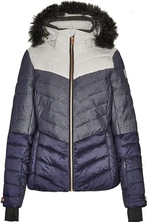 Killtec Skijacke Damen Brinley - Winterjacke Damen - Damenjacke sportlich mit Skipasstasche - warme Jacke f&uuml;r den Winter - wasserdicht, denim, 42