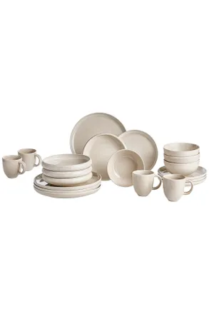 Blomus Kombiservice Canju, Beige, Keramik, 20-teilig, Essen & Trinken, Geschirr, Geschirr-Sets, Kombiservice