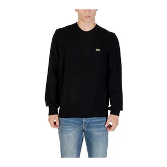 Lacoste Rundhals-Pullover aus Wolle mit langen &Auml;rmeln - - Knitwear - Herren - Schwarzk - 2XL