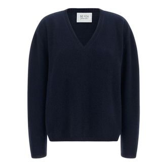 Be You Pull col en V - Femme - Pulls - Bleu - Taille: 42 FR