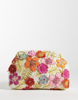 Accessorize Bunte Clutch mit perlenbesetzten Blumendetails
