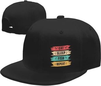 Generic Manger, Dormir, P&ecirc;cher, R&eacute;p&eacute;ter Unisexe Snapback Chapeau S&eacute;chage Rapide Casquette De Baseball L&egrave;g&eacute;re Strapback Cap pour Golf Hip Pop P&ecirc;che