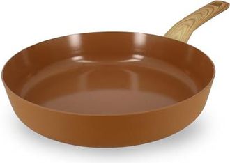 Menastyl Cuisson Poêle 28cm Colorama noisette - En Aluminium - Revêtement antiadhésif en céramique - Tous feux dont induction