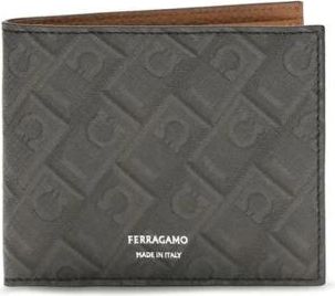 Ferragamo Gancini Pr&auml;gung Bi-Fold Geldb&ouml;rse - - Accessories - Herren - Grau - ONE SIZE