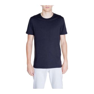 Peuterey Schwarzes Baumwoll-Crew-Neck-T-Shirt - - Tops - Herren - Blau - L