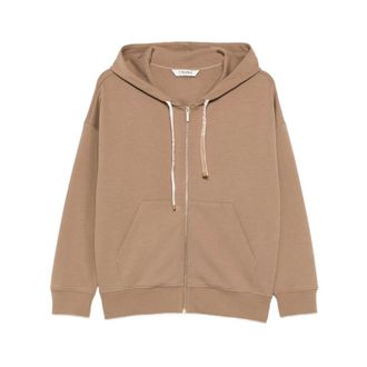 Max Mara Femme, Sweatshirts et sweats &agrave; capuche, Brun, Taille: 36 FR SweaT-shirt zipp&eacute; en jersey technique