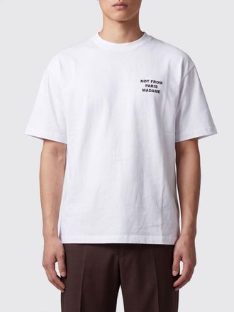 Dr&ocirc;le de Monsieur Dr&ocirc;le de Monsieur T-shirt en coton avec logo imprim&eacute; et &eacute;paules tombantes