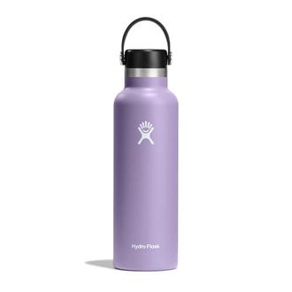 Hydro Flask Bouteille deau 621 ml (21 oz) - Bouteille en acier inoxydable à isolation sous vide avec bouchon paille - Goulot standard - Moonshadow