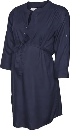 Mama Licious Damen Mlmercy 3/4 Woven Tunic Noos Eco A. Tunika Shirt, Navy Blazer, XS EU