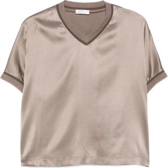 PANICALE Panicale, Femme, Blouses et Chemises, Beige, Taille: 38 FR Pull &agrave; col en V
