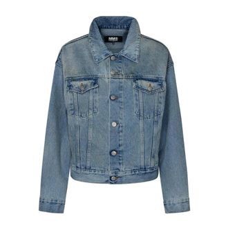 Maison Margiela Femme, Vestes, Bleu, Taille: 36 FR Veste en jean &agrave; col pointu