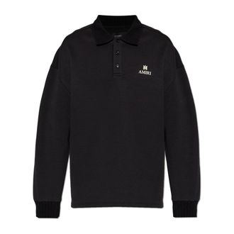 Amiri MA Oversized Langarm-Polohemd - - Tops - Herren - Schwarzk - XL