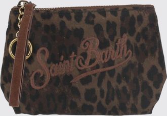 MC2 Saint Barth Pochette porte-cl&eacute;s Aline en coton cir&eacute; &agrave; motif tartan