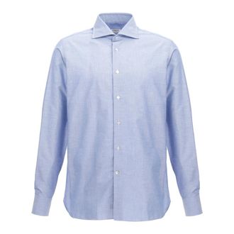 Borriello Marechiaro Oxford Baumwollhemd - - Shirts - Herren - Blau - M