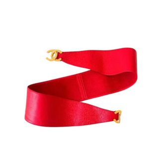 Chanel Ceinture boucle CC Pre-owned - Femme - Pre-owned - Rouge - Taille: ONE Size
