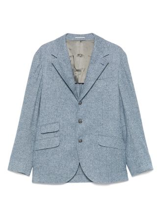 Brunello Cucinelli Kariertes Sakko - Blau