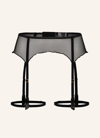 erlich textil Erlich Textil Iconic Mesh Strumpfhalter Aus Recyceltem Polyamid - Goldfarbene Details schwarz