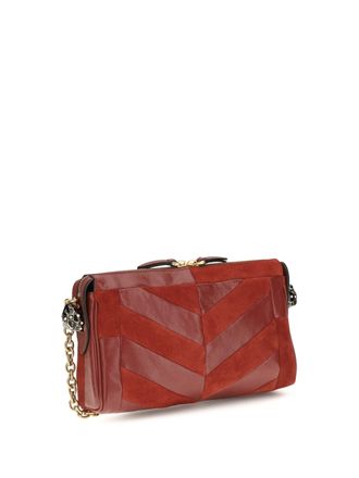 Valentino Garavani Womens Shoulder Bag Panthea Russet Red Calf Leather