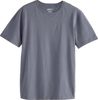 Next T-Shirt &Eacute;pais pour Homme &agrave; Col Ras du Cou, 100% Coton, Lot de 4 x T-Shirts pour Homme Ardoise Grise XXL