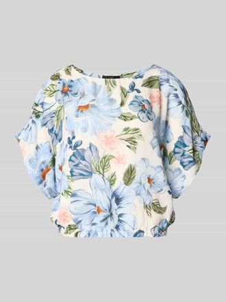 Oui Bluse aus Viskose-Mix mit U-Boot-Ausschnitt