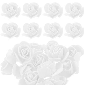 Lurrose Kleiner Kunstrosen 50 St&uuml;ck aus Schaumstoff 3,5cm Rosenk&ouml;pfe f&uuml;r Heimdeko und Babypartys Vielseitige Deko Rosenk&ouml;pfe f&uuml;r Bastelprojekte und Blumenw&auml;nd