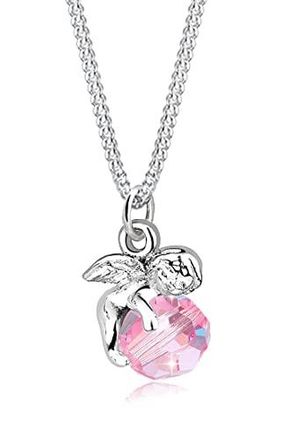 Elli Collier Femme Ange Balle de Cristal - (925/1000) Argent
