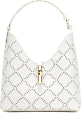 Furla Femme, Sacs, Blanc, Taille: ONE Size Goccia M Hobo