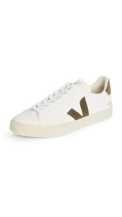 Veja Herren Campo Sneaker, Chromfrei/Extra Wei&szlig;/Khaki, 42 EU