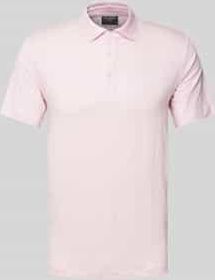 Olymp Level 5 Slim Fit Poloshirt aus Leinen-Mix